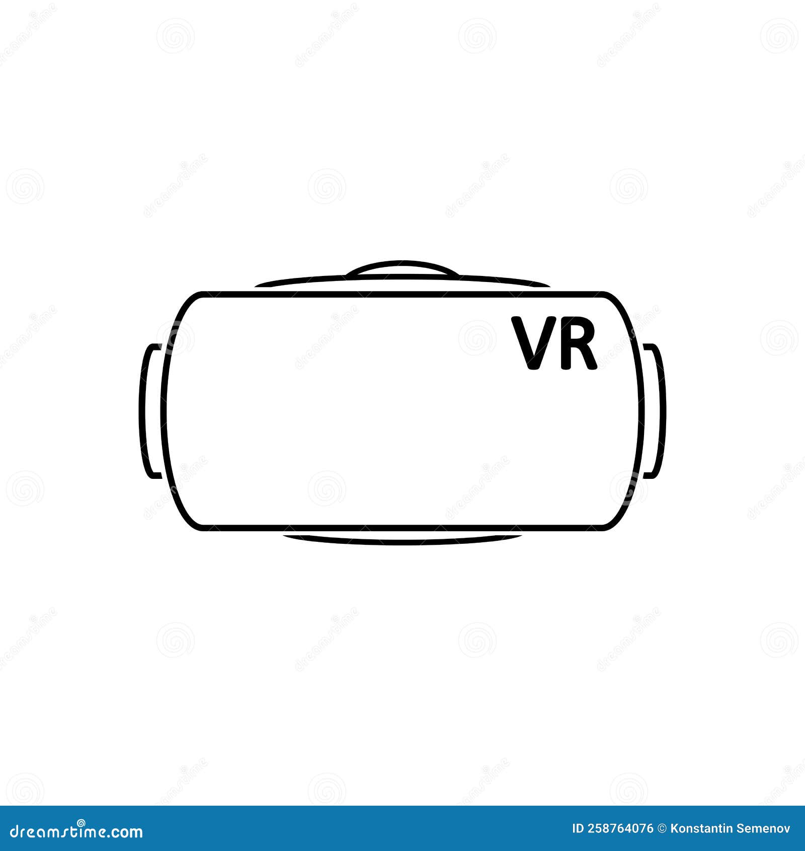 VR helmet icon stock vector. Illustration of entertainment - 258764076