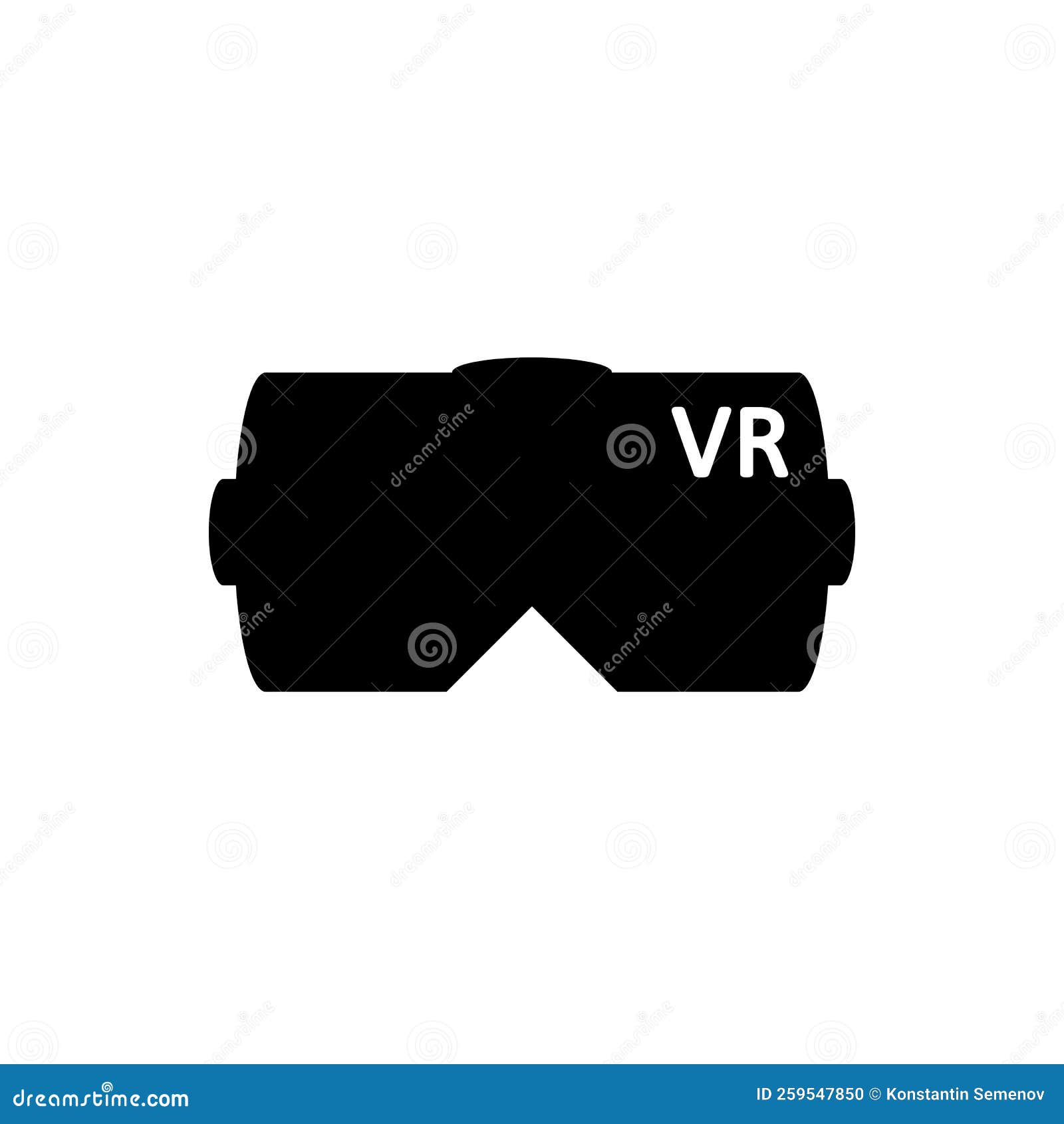 VR helmet icon stock illustration. Illustration of cyber - 259547850