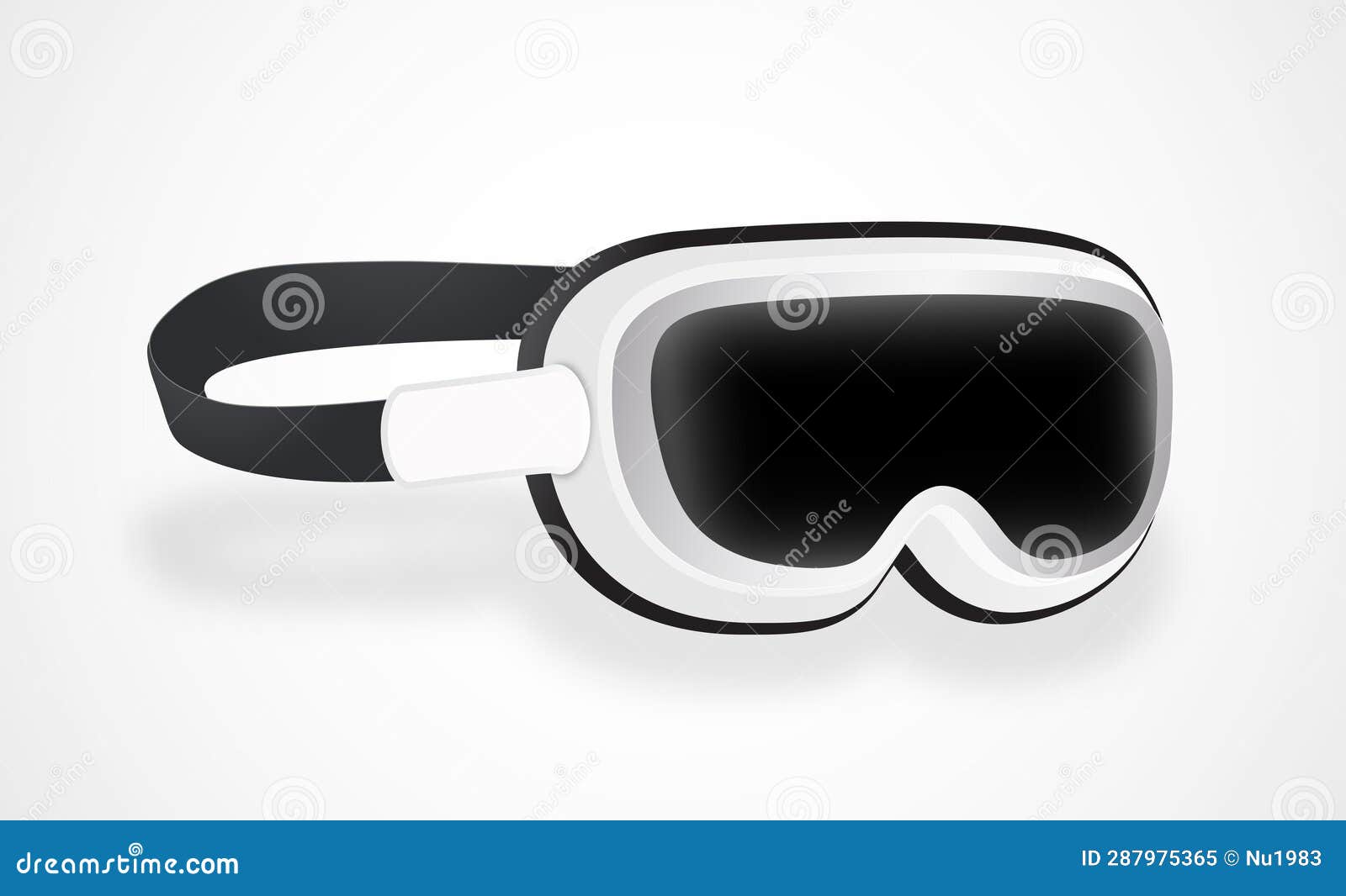 VR Helmet or Virtual Reality Glasses with Shadow on Isolated Background ...