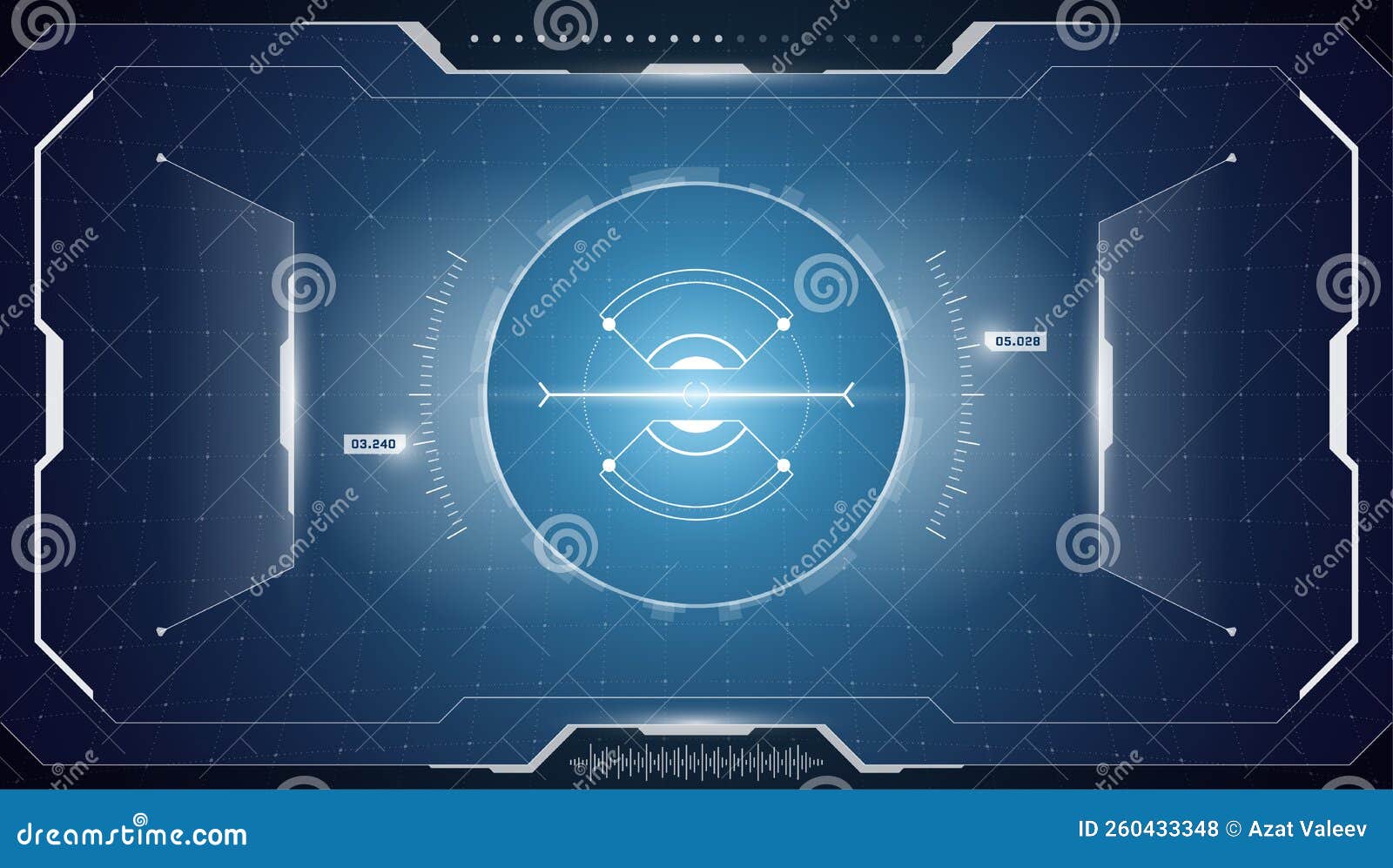 VR HUD Digital Futuristic Interface Cyberpunk Screen. Sci-fi Virtual ...