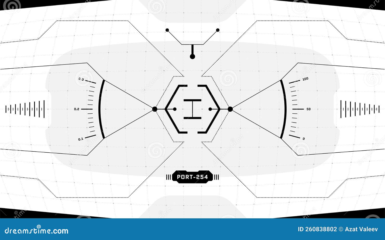 VR HUD Digital Futuristic Interface Cyberpunk Screen. Sci-fi Virtual ...