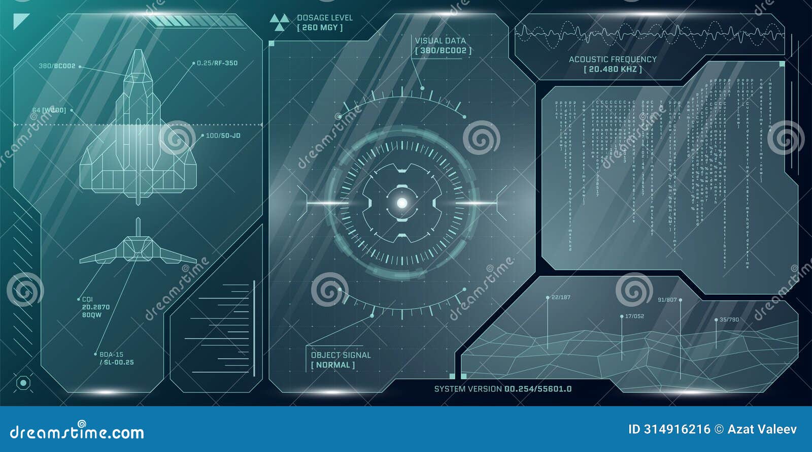 VR HUD Futuristic Control Panel. Technology Head Up Display Target and ...