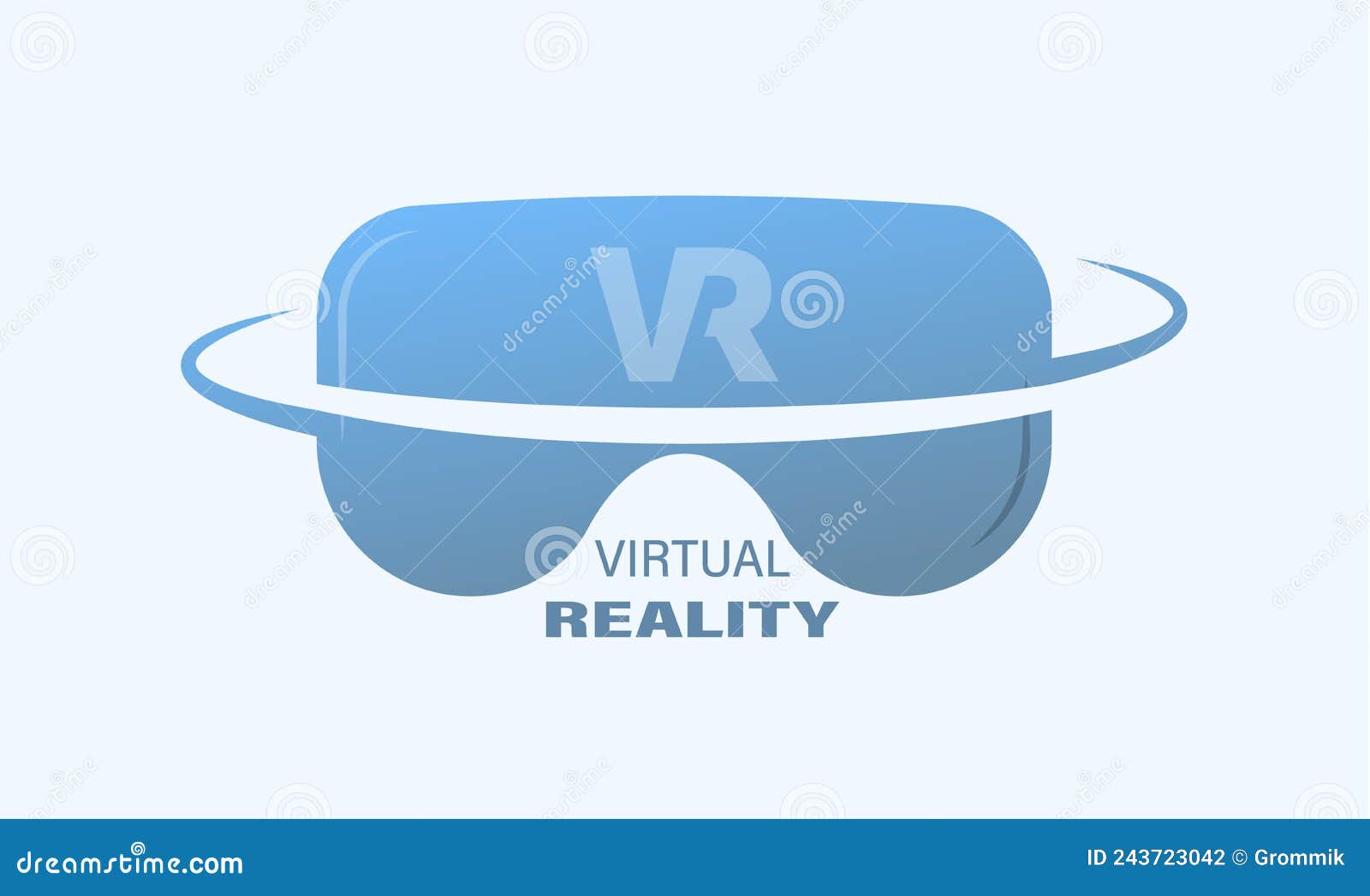 VR. the Icon of the Virtual Reality Logo Stock Vector - Illustration of ...