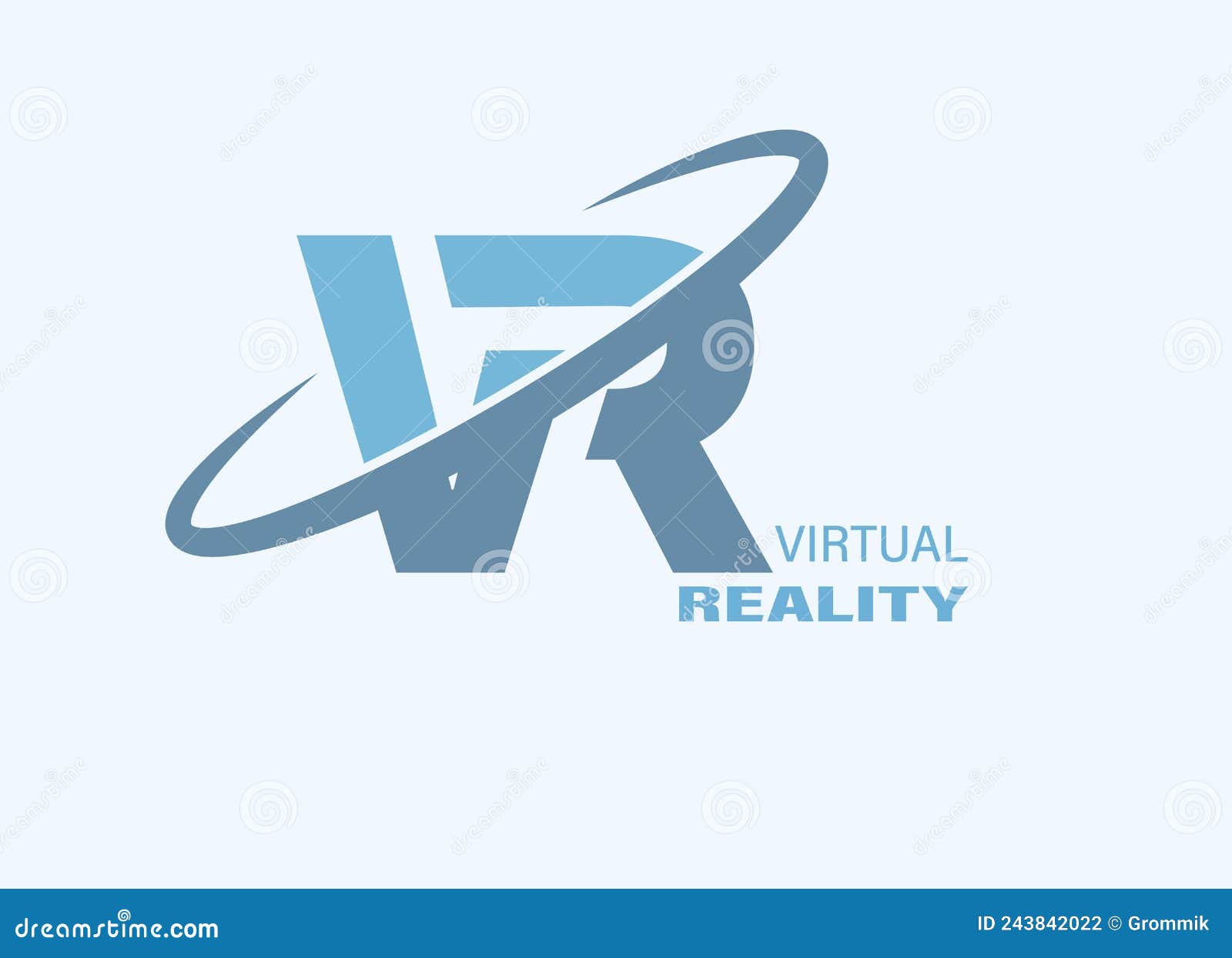 VR. the Icon of the Virtual Reality Logo Stock Vector - Illustration of ...