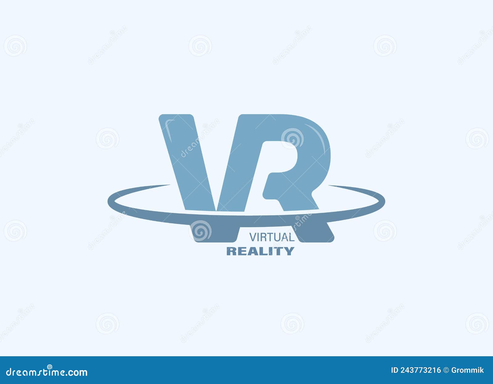 VR. the Icon of the Virtual Reality Logo Stock Vector - Illustration of ...