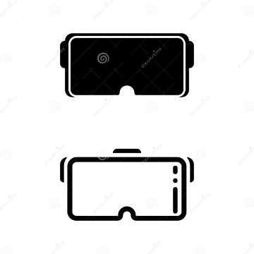 VR Icon on White Background. Vector Symbols Stock Vector - Illustration ...