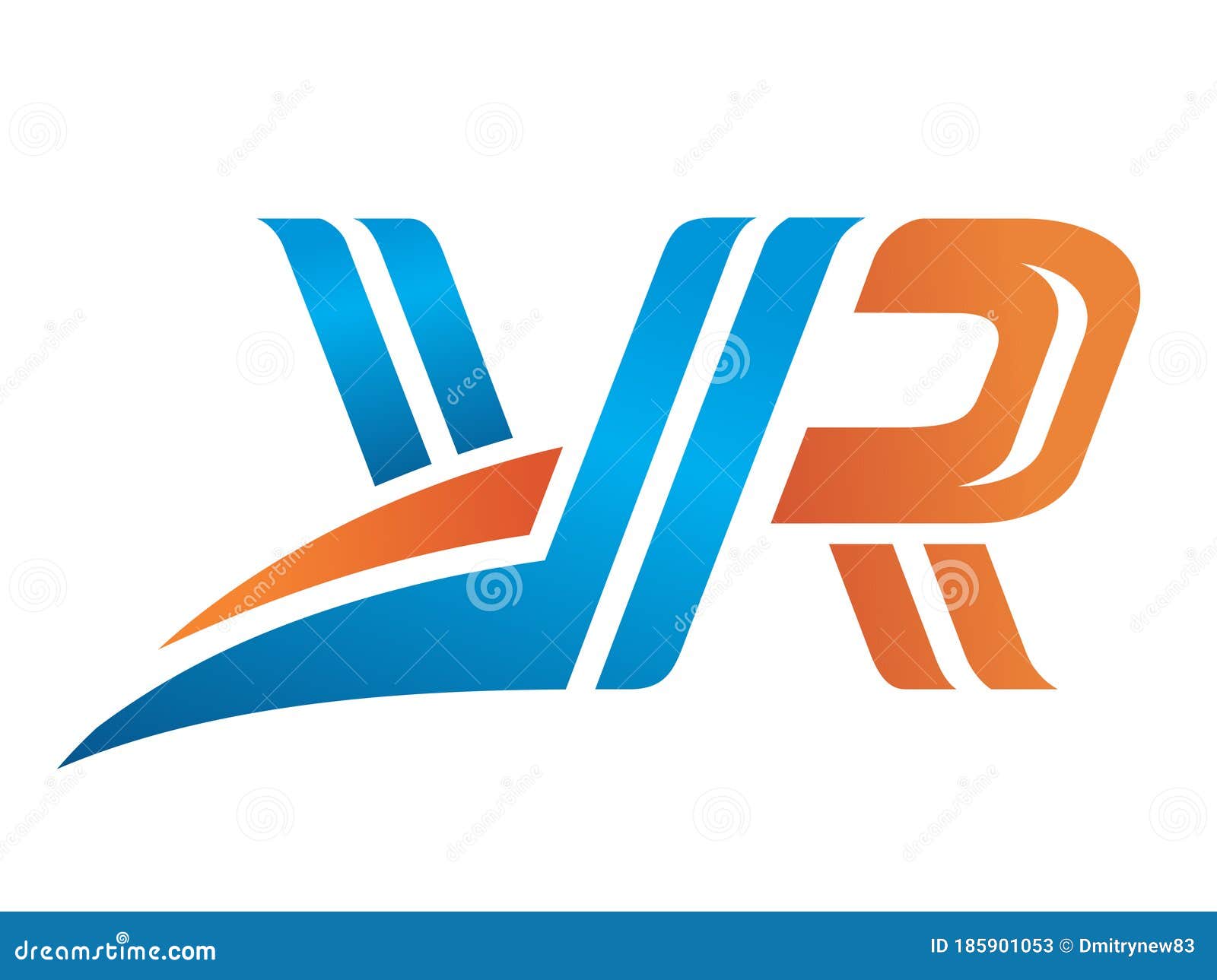 VR letters logo template stock vector. Illustration of service - 185901053