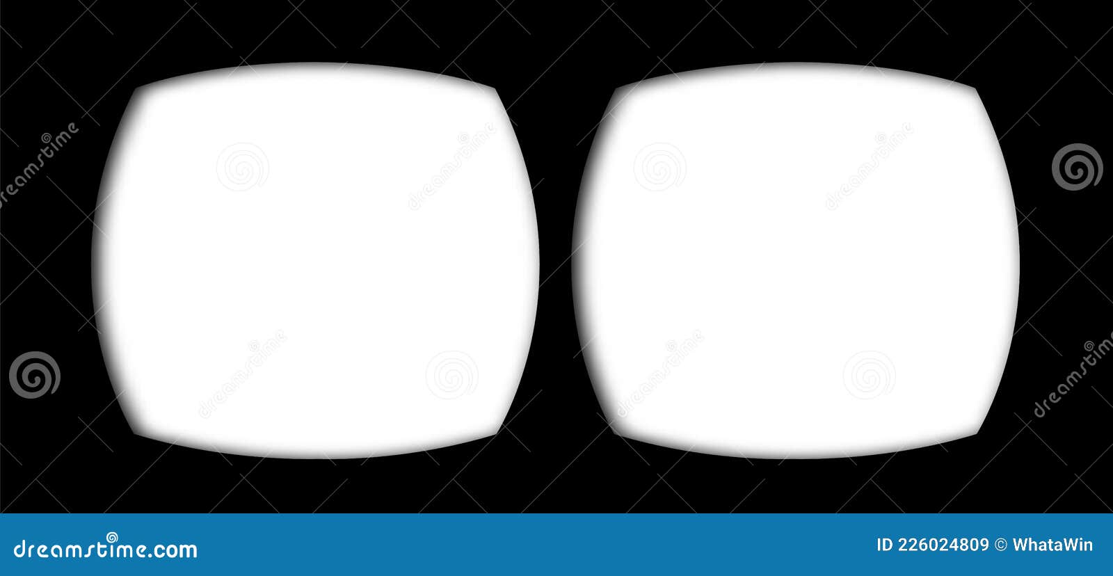 VR Lens Shape Frame. View from Virtual Reality Headset Stock Vector ...