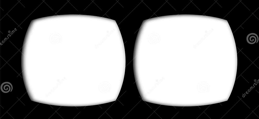 VR Lens Shape Frame. View from Virtual Reality Headset Stock Vector ...