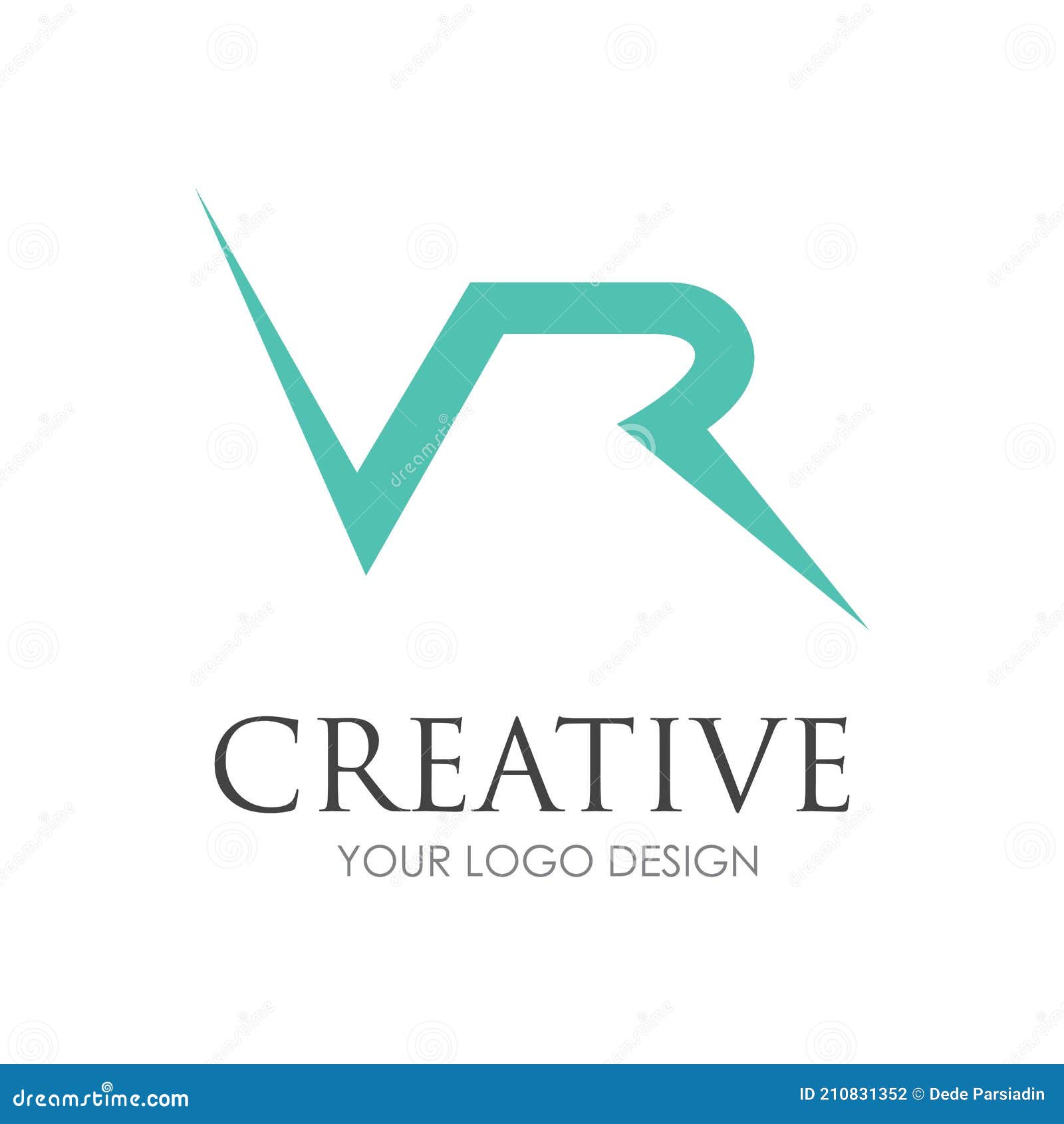 VR Letter Logo Design with Creative Modern Trendy Stock Vector ...