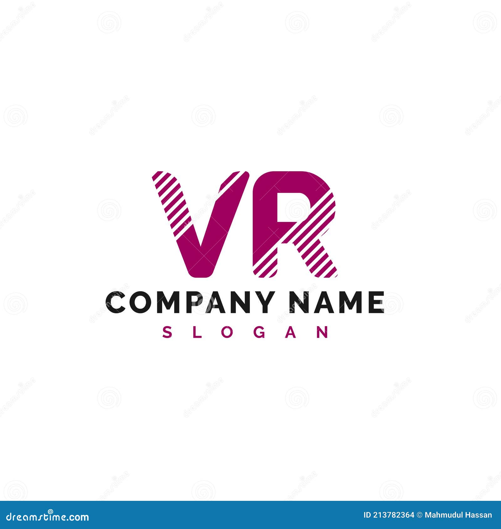 VR Letter Logo Design. VR Letter Logo Vector Illustration - Vector ...