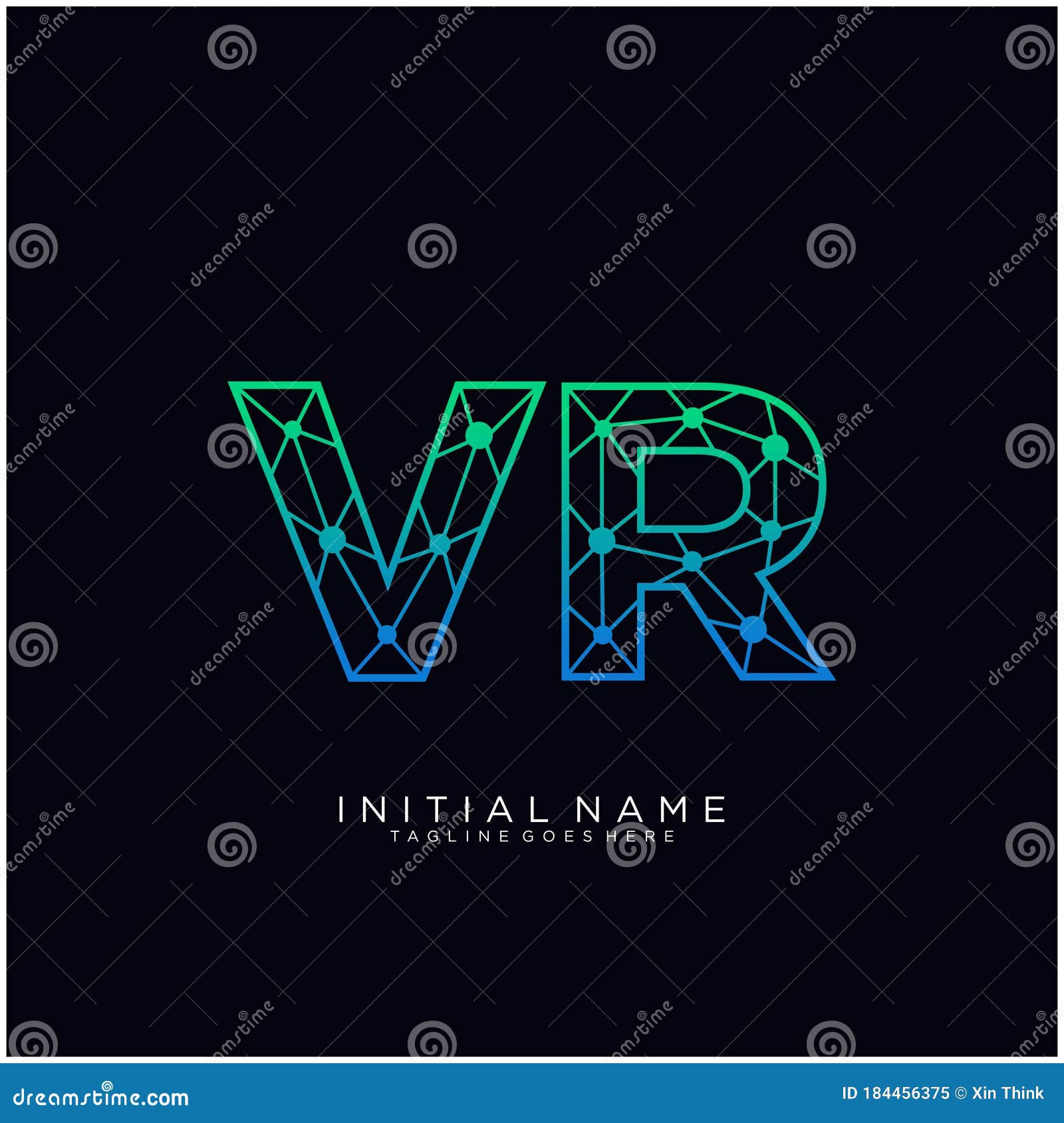VR Letter Logo Icon Design Template Elements Stock Vector ...