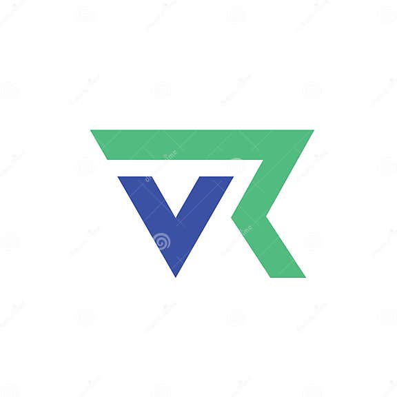 VR Letter Triangle Icon Vector Concept Design Template Stock Vector ...