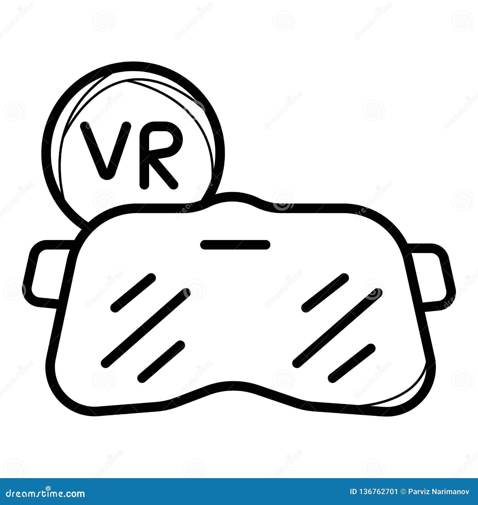VR line icon stock illustration. Illustration of mobile - 136762701