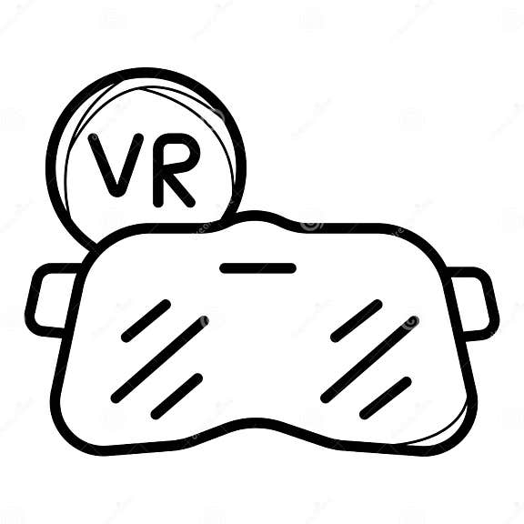 VR line icon stock illustration. Illustration of mobile - 136762701