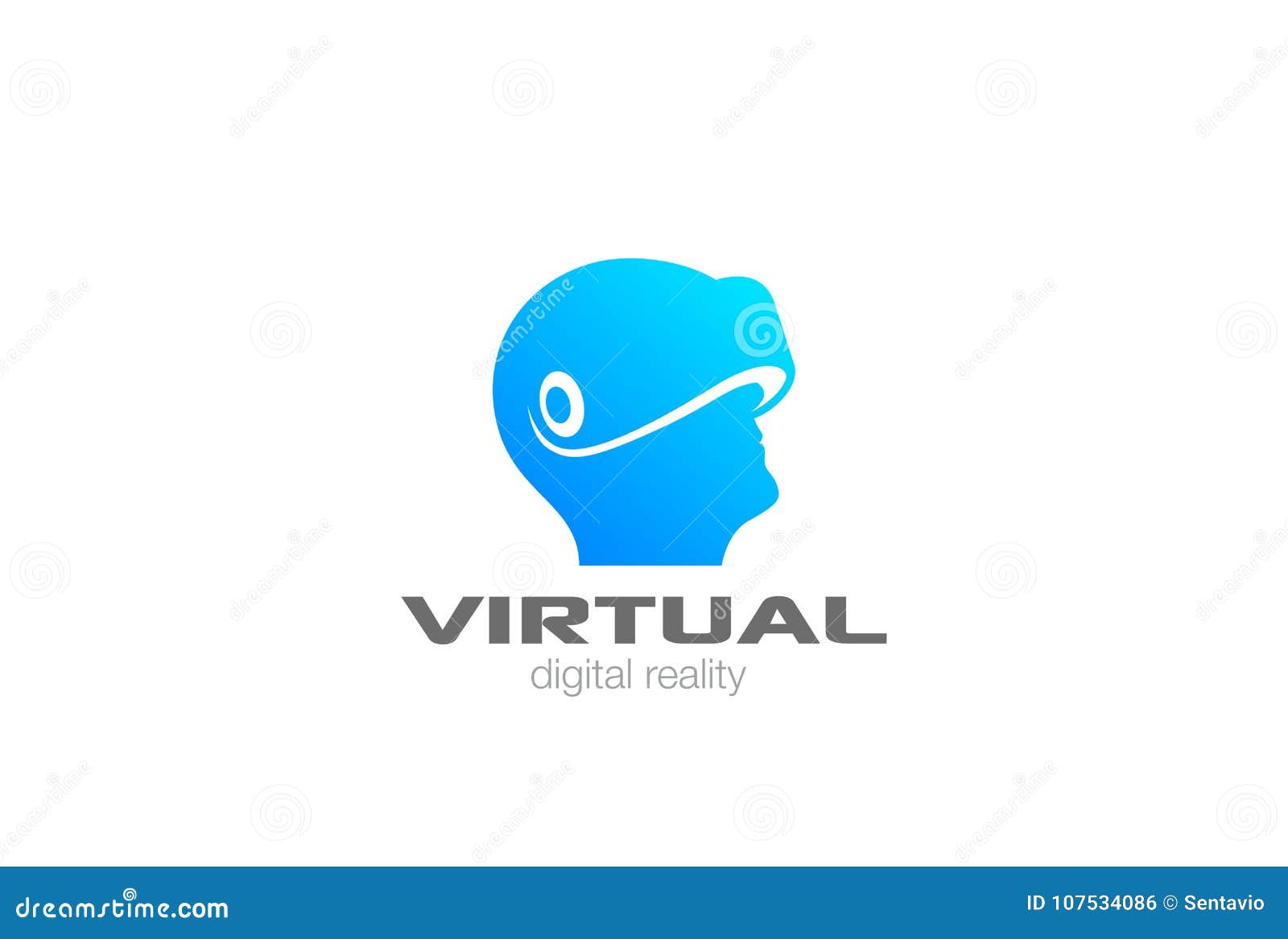 VR Logo Vector. Man Head Virtual Reality Glasses H Stock Vector ...