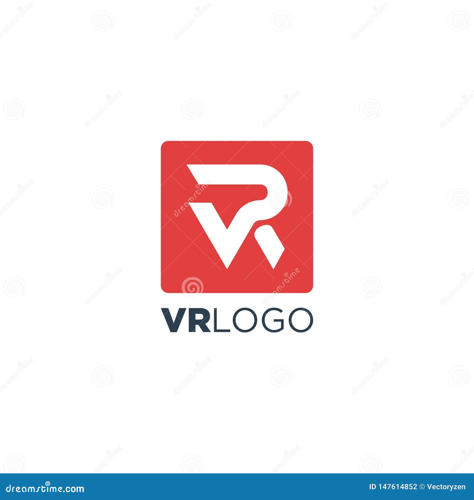 Vr Logo Icon Design Vector Illustration Element Isolated Stock Vector ...