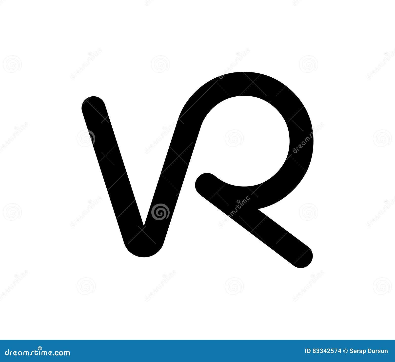 VR Logo stock vector. Illustration of gadget, cardboard - 83342574