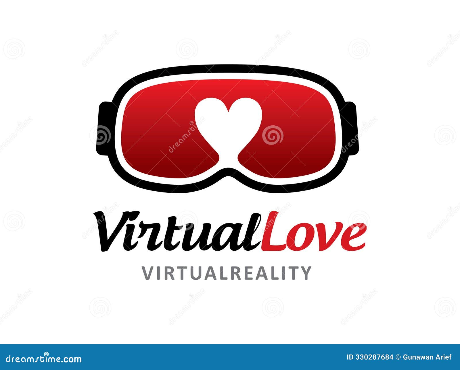 VR and Love Virtual Logo Symbol or Icon Template Stock Vector ...