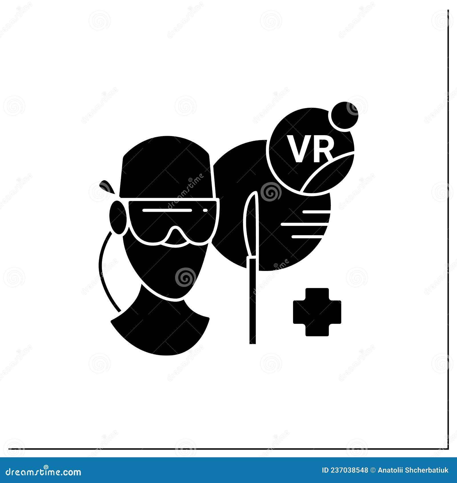 Vr Manufacturing Glyph Icon Stock Vector - Illustration of technology ...