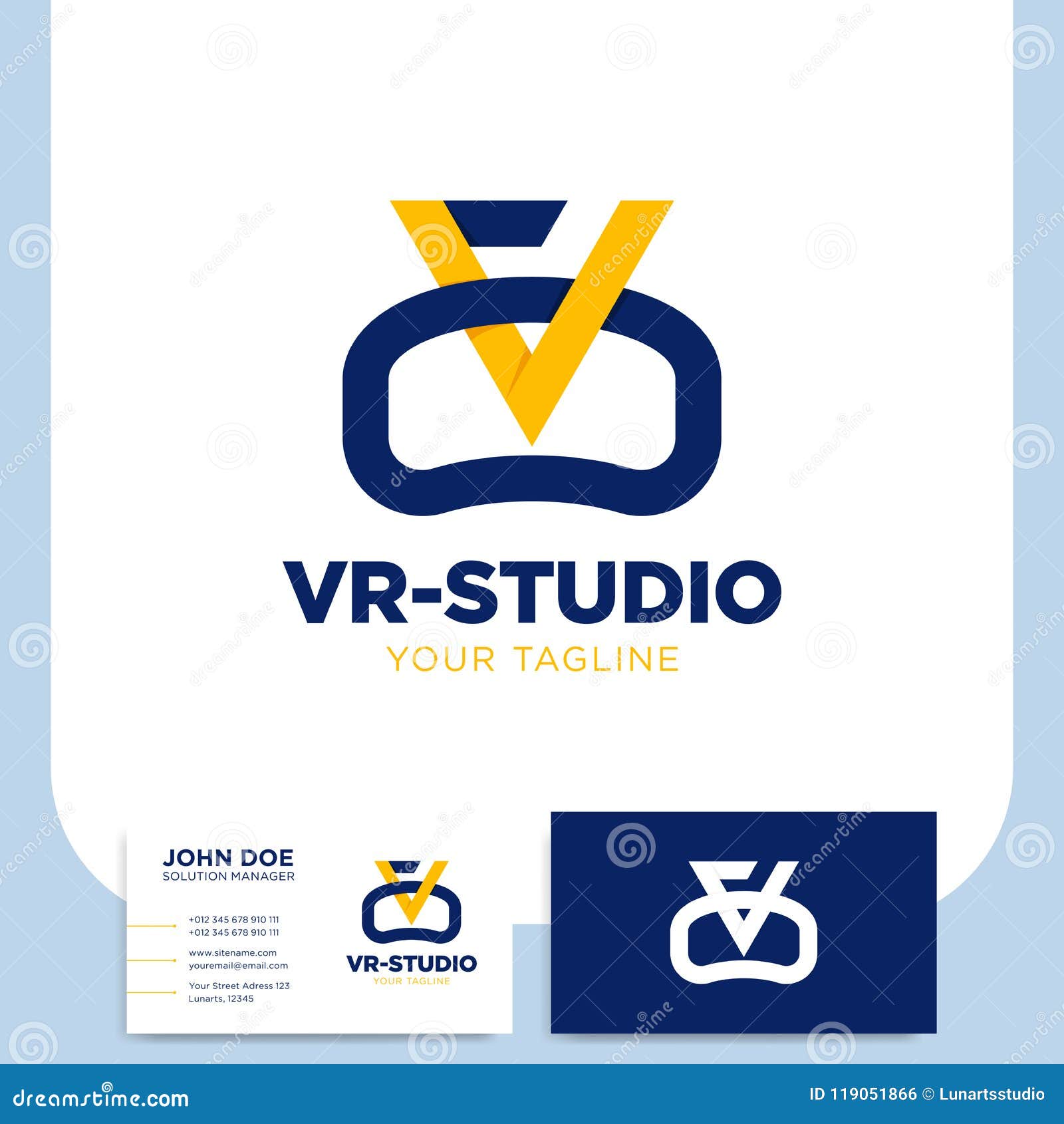 Vr Monogram Logo Design Template Virtual Reality Logotype Colorful Line ...