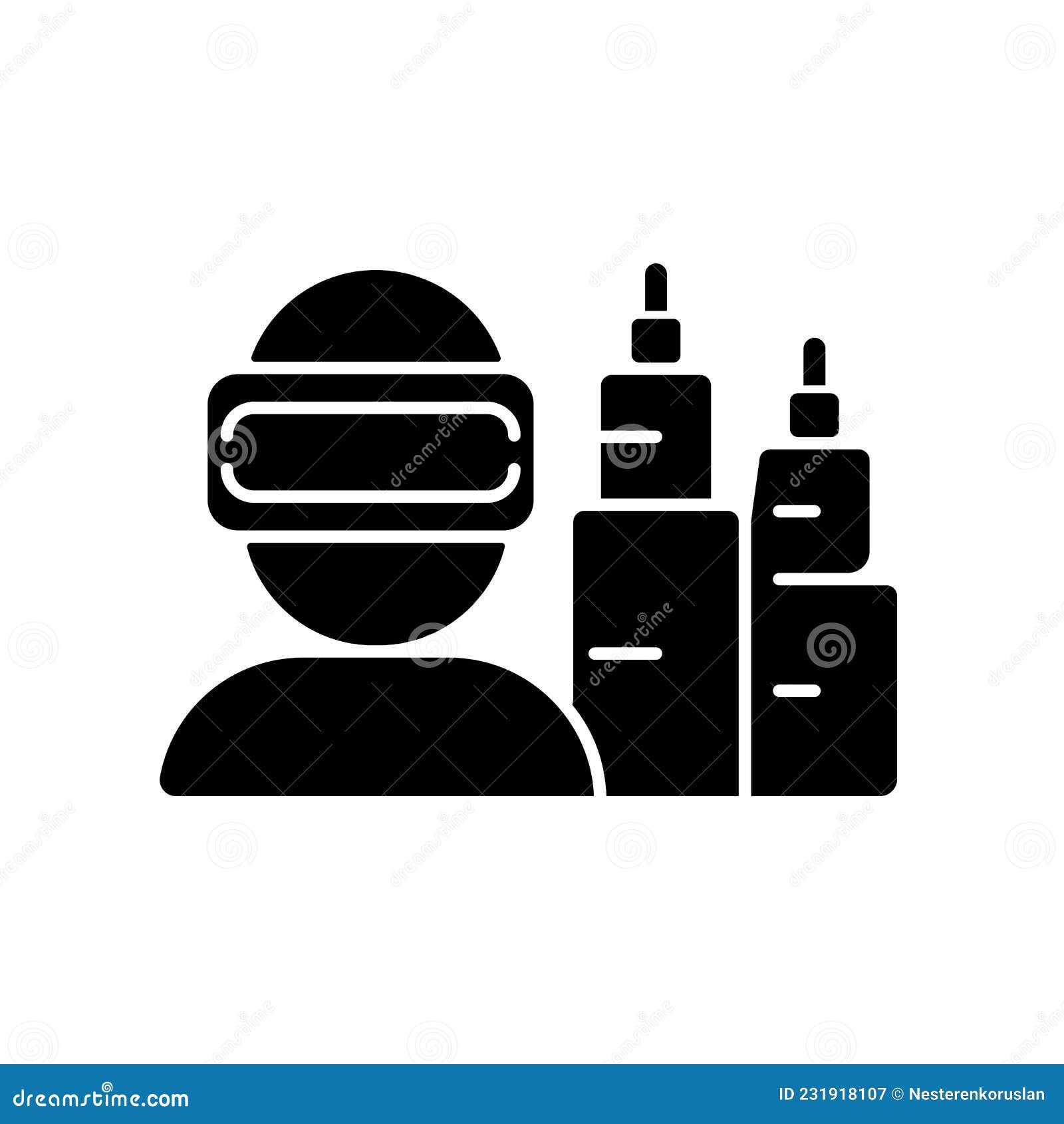 VR for Project Planning Black Glyph Icon Stock Vector - Illustration of ...