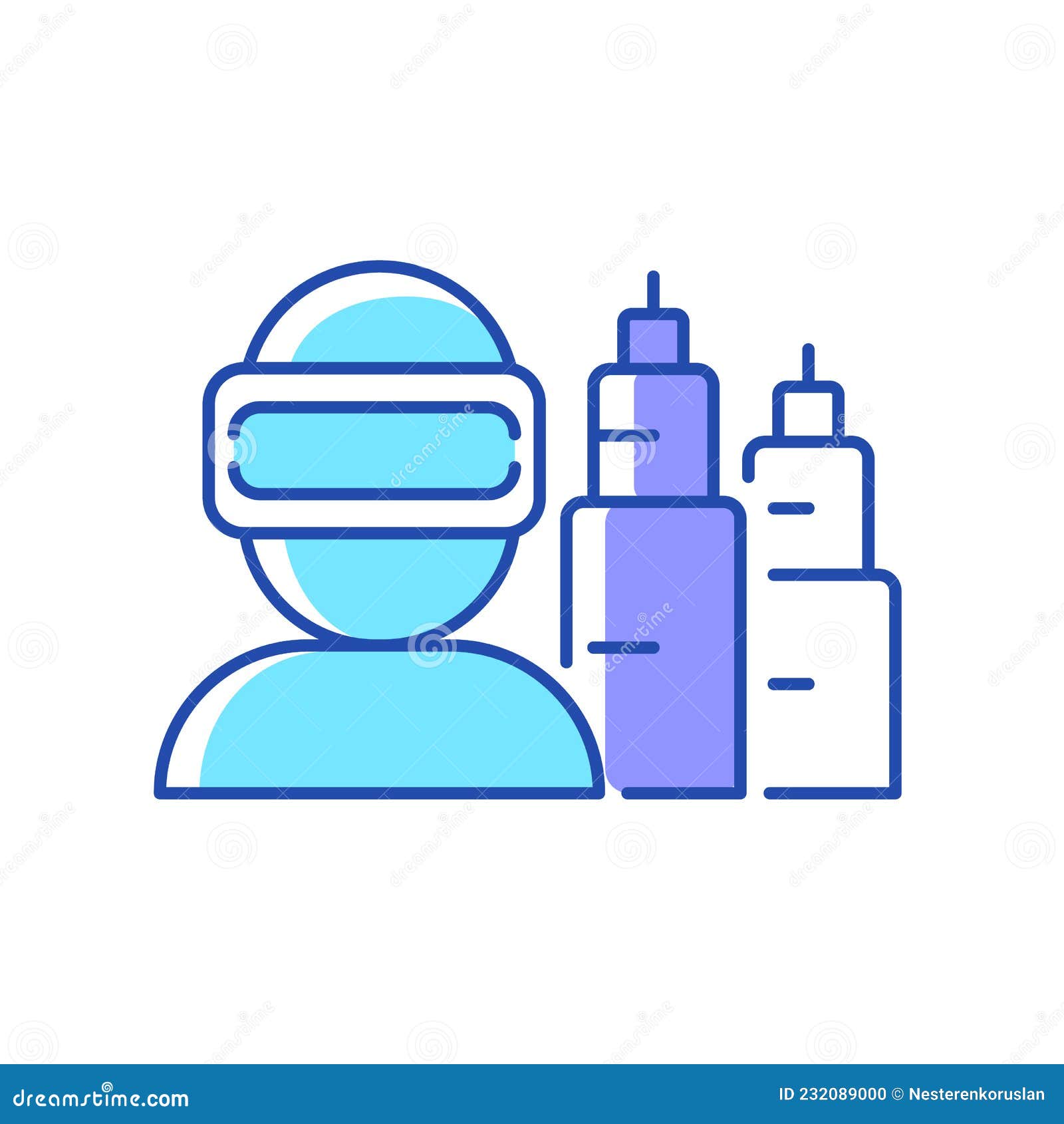VR for Project Planning RGB Color Icon Stock Vector - Illustration of ...