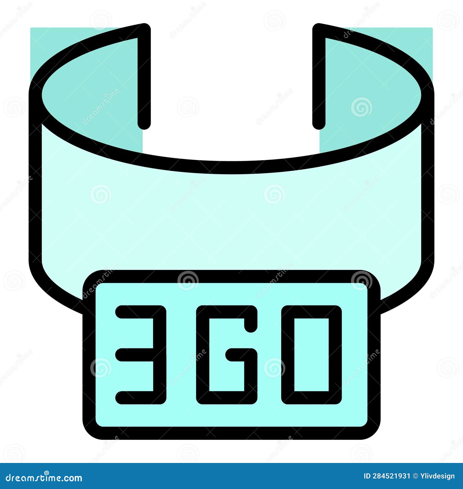 360 Vr Reality Icon Vector Flat Stock Illustration - Illustration of ...