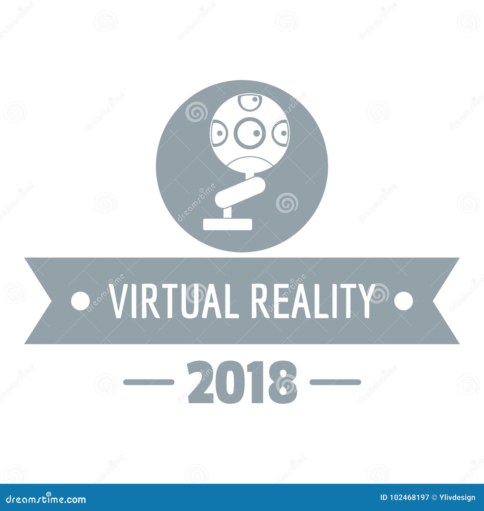 Vr Reality Logo, Simple Gray Style Stock Vector - Illustration of icon ...