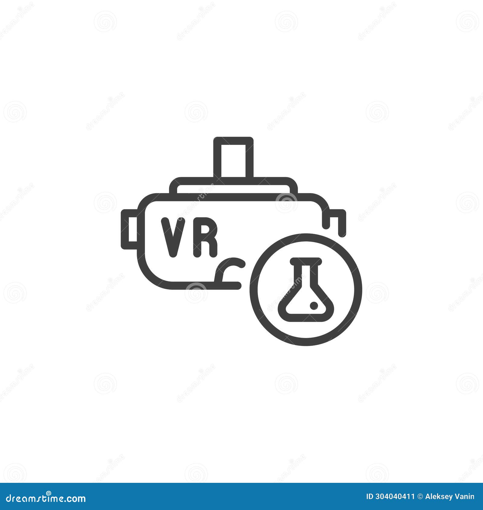 VR Science line icon stock illustration. Illustration of experiment ...