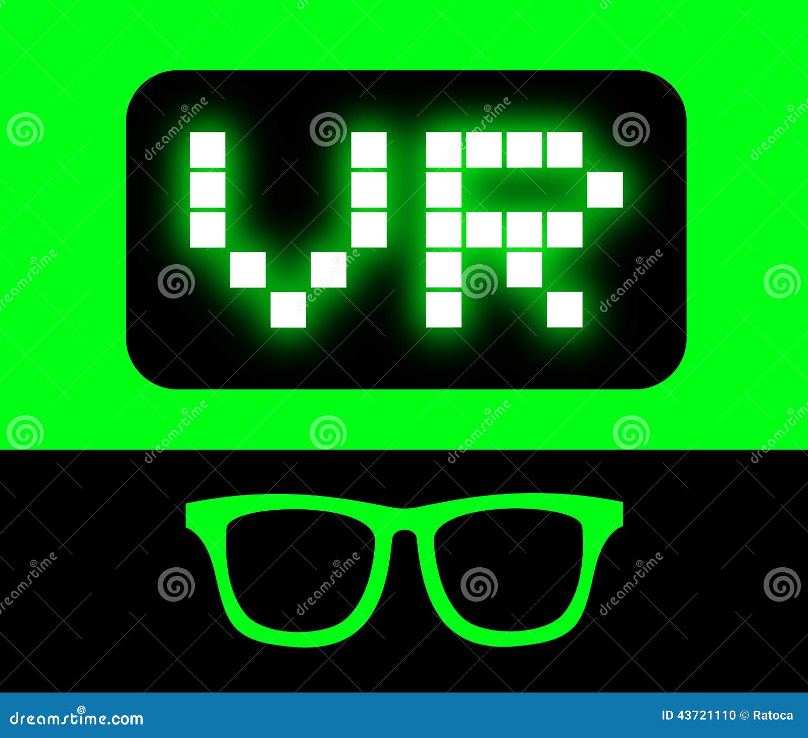 VR sign stock vector. Illustration of cyber, icon, green - 43721110