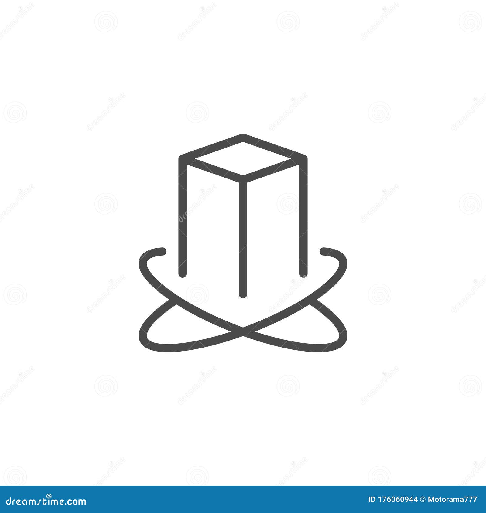 VR Simulation Line Outline Icon Stock Vector - Illustration of ...