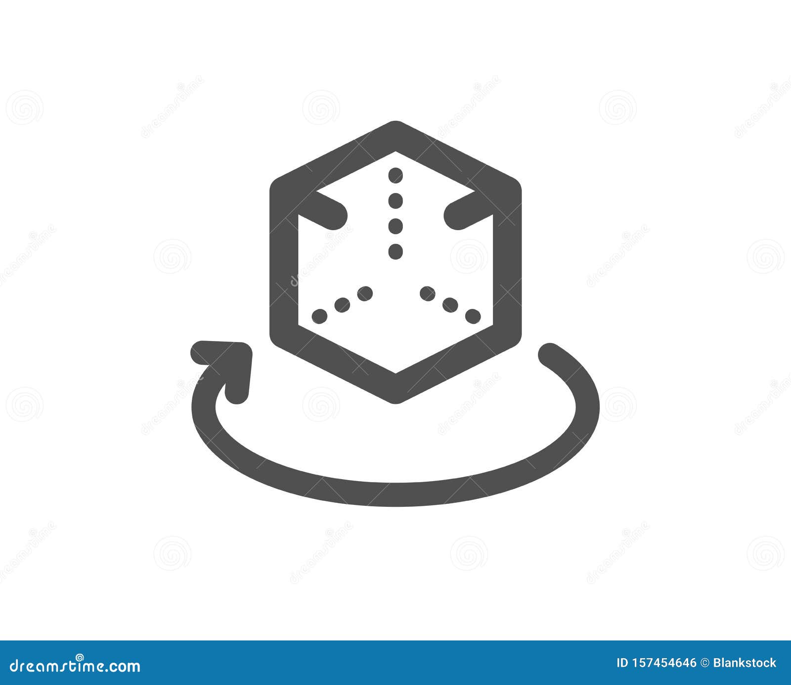 Augmented Reality Icon. VR Simulation Sign. 3d Cube. Vector Stock ...