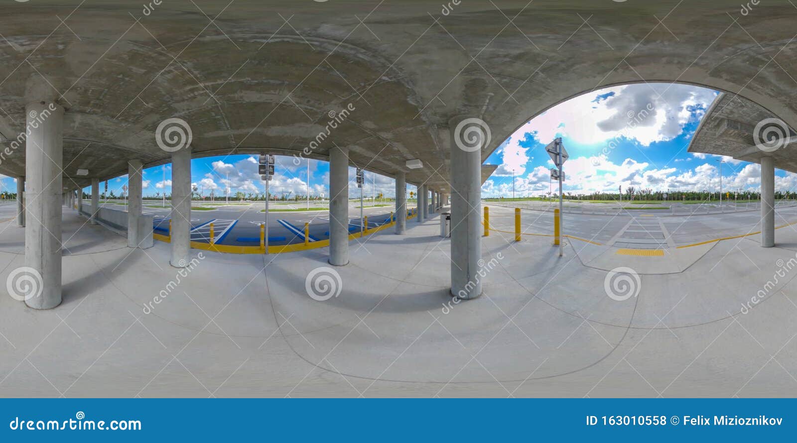 360 Vr Spherical Photo of a Bus Stop Station Stock Photo - Image of ...