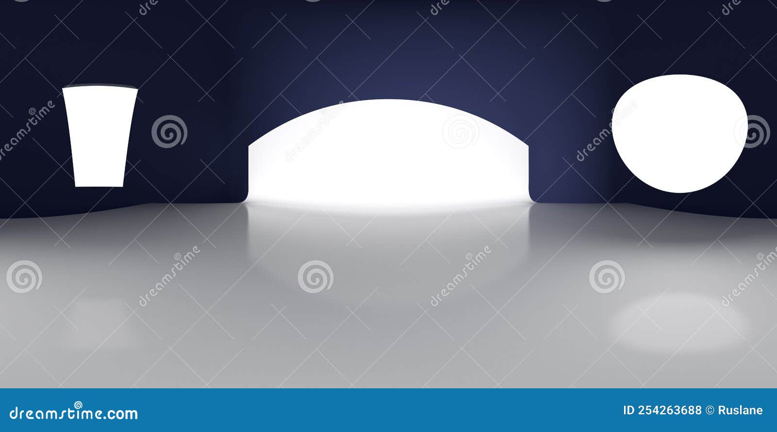 VR 360 Studio Panorama with Reflections Animation 3D Hdri Stock ...