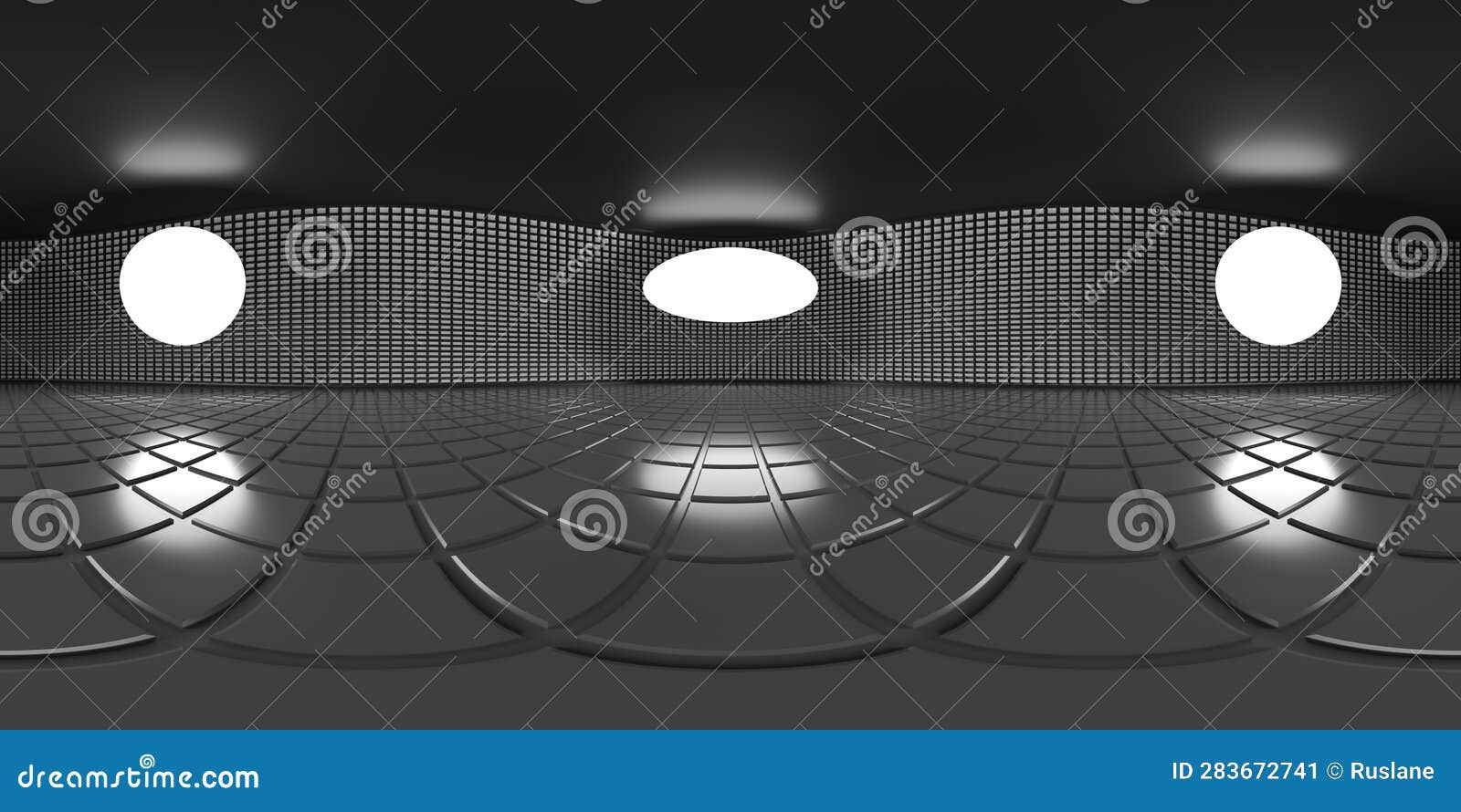 VR 360 Studio Panorama with Reflections. Animation 3D Hdri Stock ...