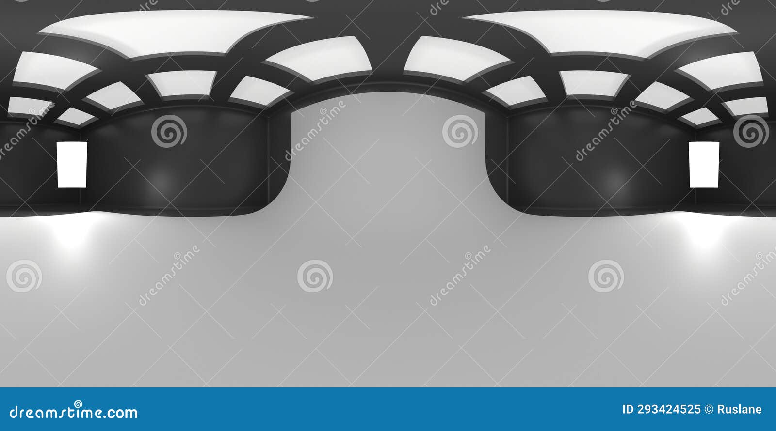 VR 360 Studio Panorama with Reflections. Animation 3D Hdri Stock ...