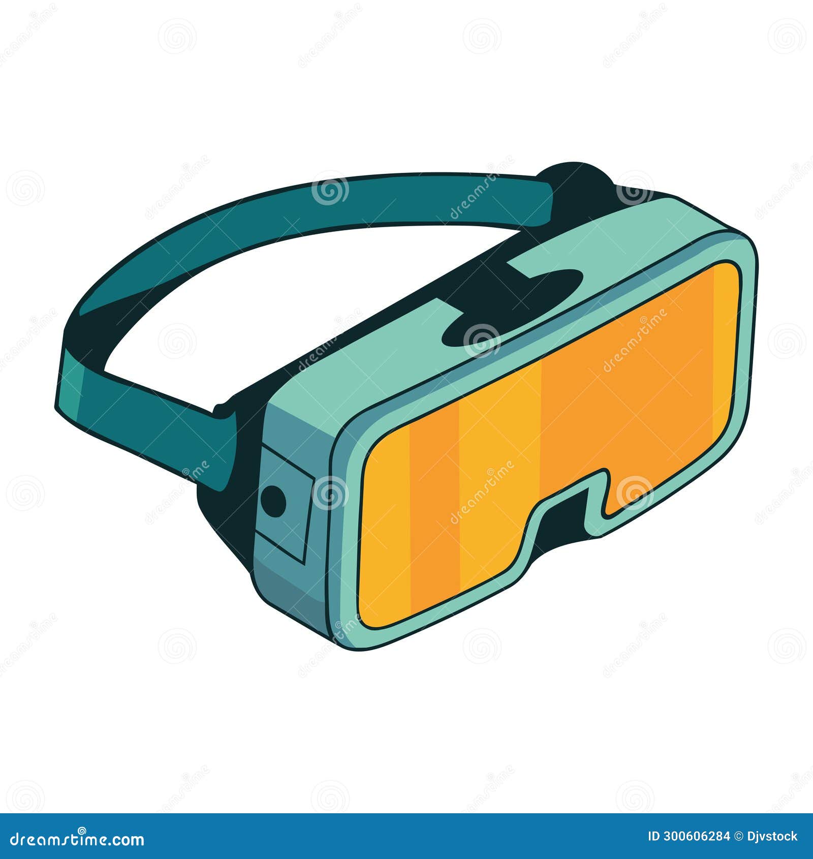 Vr Technology Goggles Wearable Stock Illustration - Illustration of ...