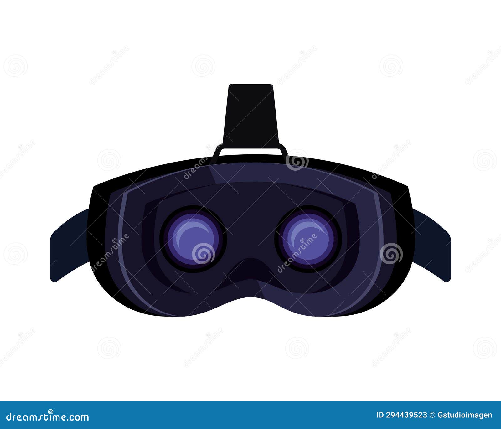 Vr technology headset stock vector. Illustration of gadget - 294439523