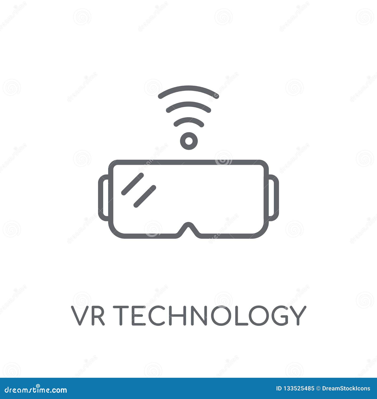 VR Technology Linear Icon. Modern Outline VR Technology Logo Con Stock ...