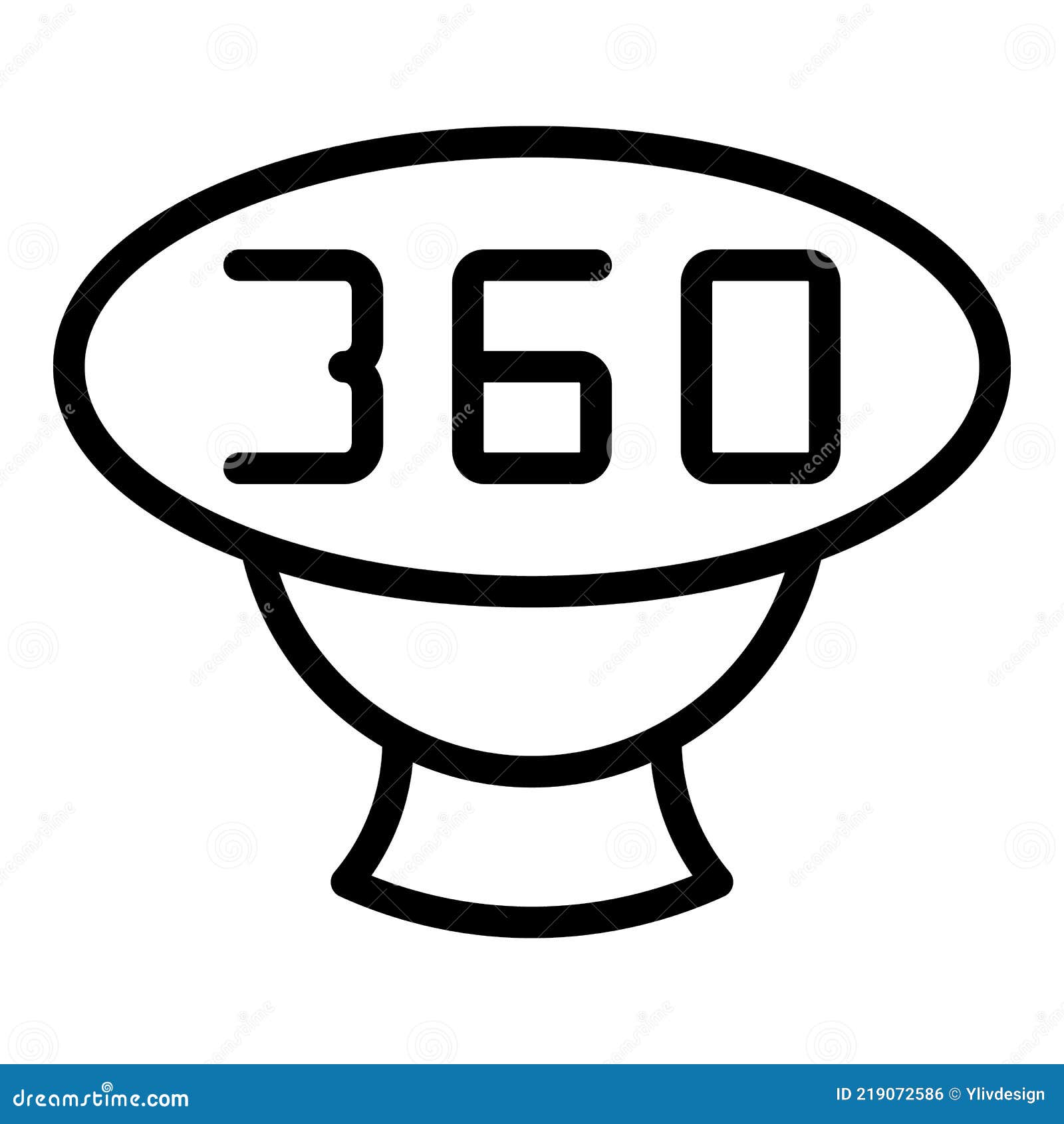 Vr Tour Icon, Outline Style Stock Vector - Illustration of minimal ...