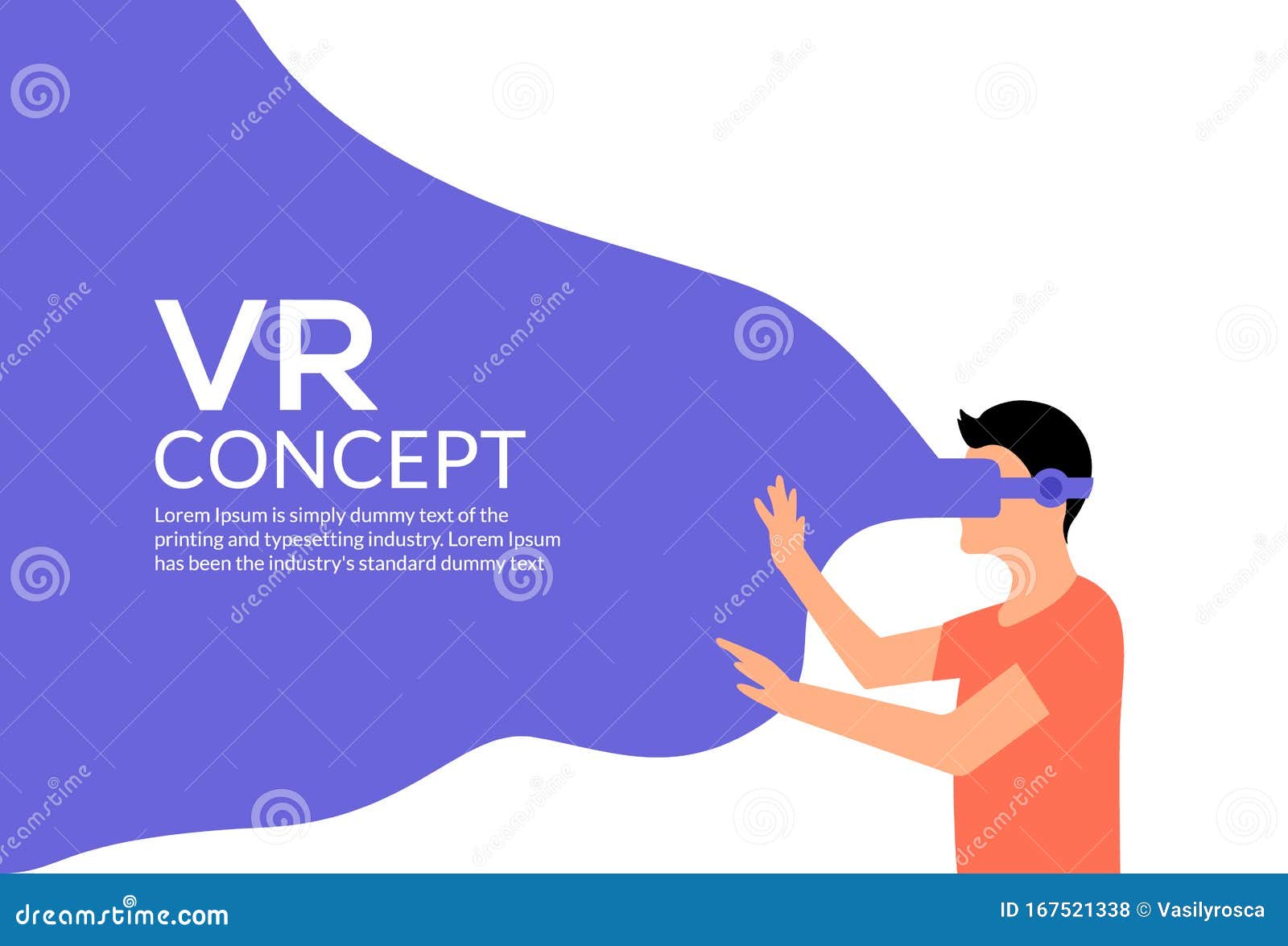 VR Vector Reality Illustration. Virtual Reality Vector Flat Concept ... VR Vector Reality Illustration. Virtual Reality Vector Flat Concept ...