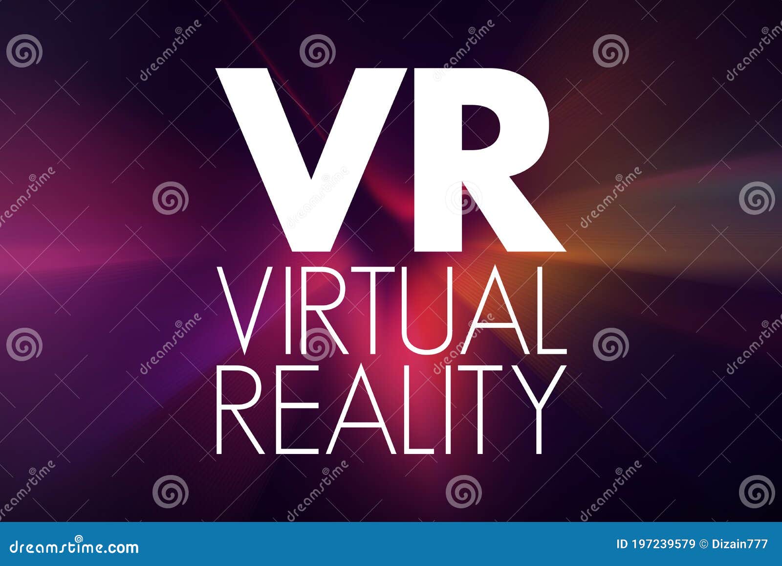 VR - Virtual Reality Acronym, Technology Concept Background Stock ...