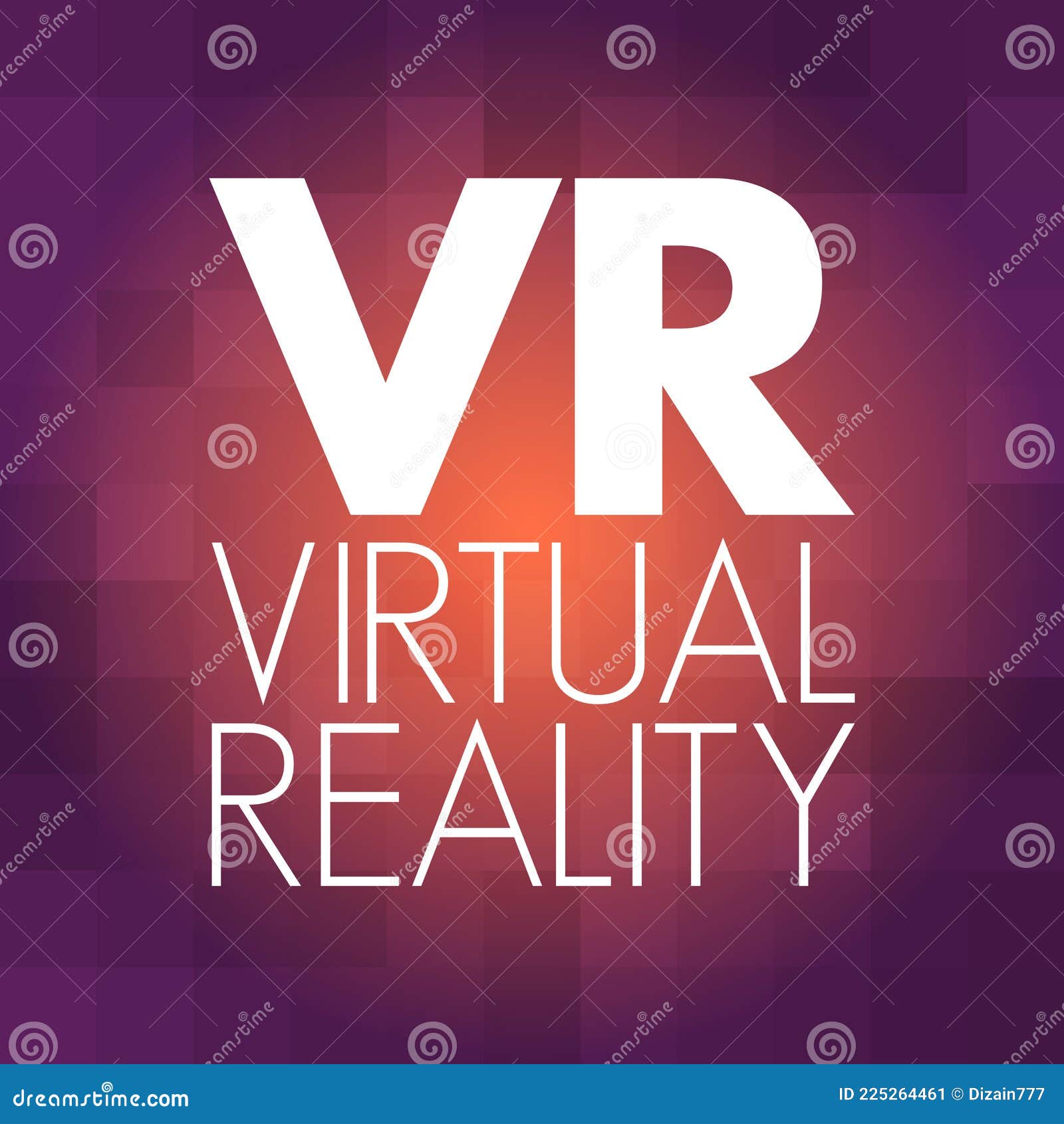 VR - Virtual Reality Acronym, Technology Concept Background Stock ...