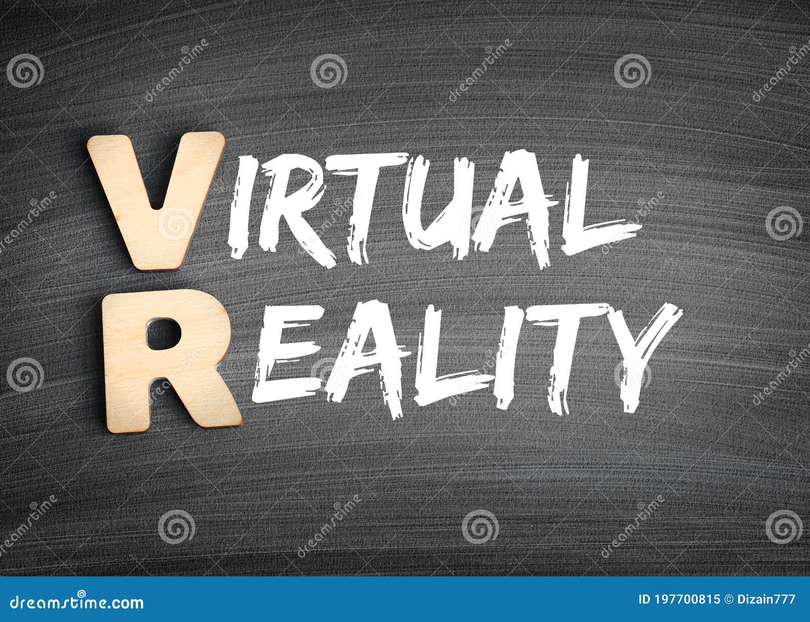 VR - Virtual Reality Acronym, Technology Concept on Blackboard Stock ...