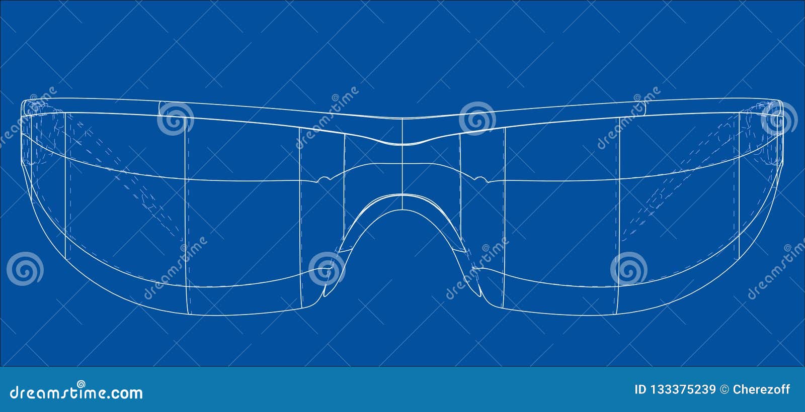 VR Virtual Reality Glasses Concept Stock Illustration - Illustration of ...