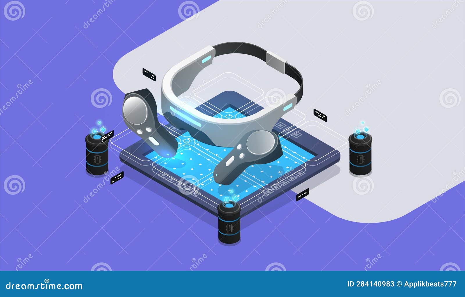 Vr Virtual Reality Glasses Tools. Concept of Virtual Augmented Reality ...