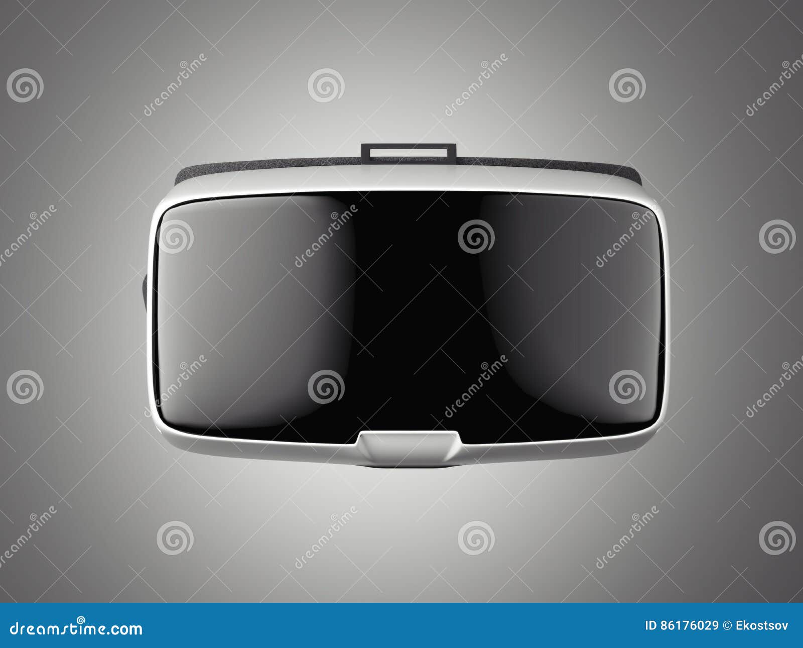 VR Virtual Reality Headset. Front View. 3d Rendering Stock Illustration ...