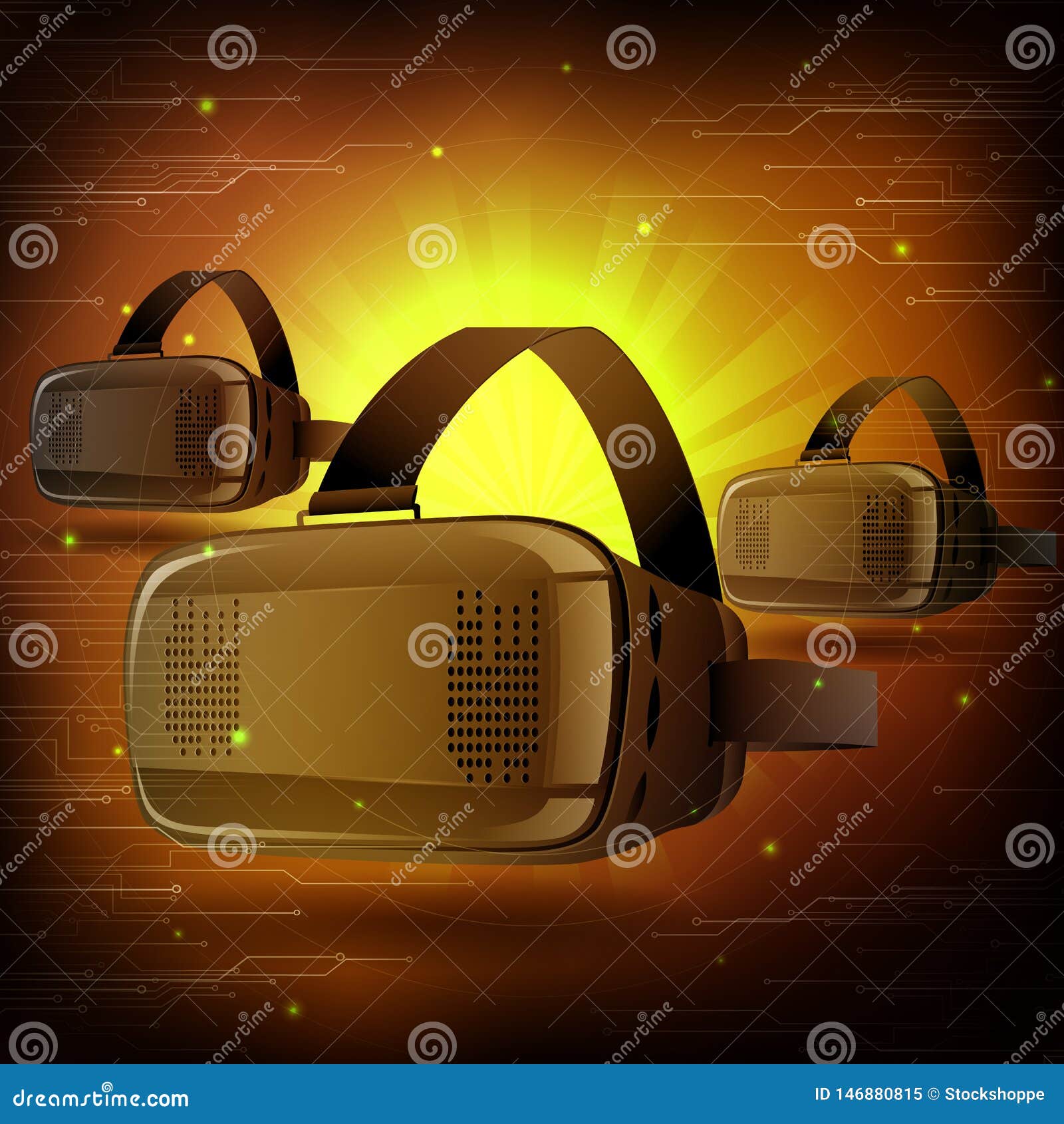 VR Virtual Reality Headset Glasses To Experience Futuristic Cyberspace ...