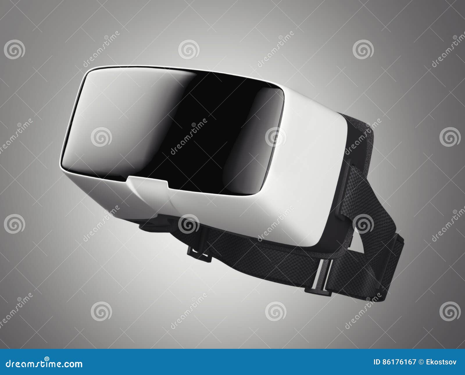 VR Virtual Reality Headset. Side View. 3d Rendering Stock Illustration ...